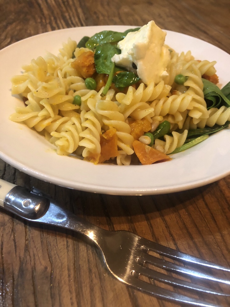 pumpkin + pea + pine nut pasta – lo's kitchen